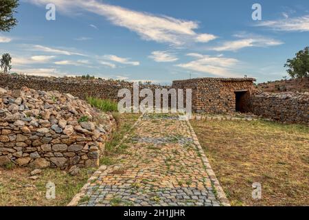 The tombs of King Kaleb and Gebre Meskel in Axum or Aksum in Ethiopia ...
