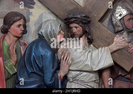 4th Stations of the Cross, Jesus meets His Mother in the Church of the ...