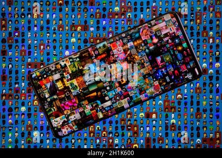 Two the most expensive NFT artworks. Concept. Beeple's "Everydays — The ...