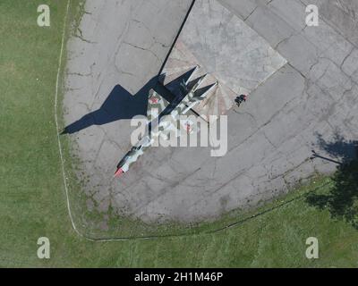 Monument to the fighter aircraft. Monument of military memory and glory ...