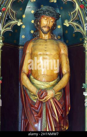Wounded Jesus, statue on the altar Wounded Jesus in the parish church ...