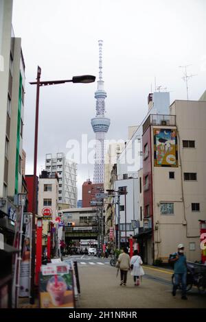Sky tree, Asakusa tourist spot and family Stock Photo - Alamy