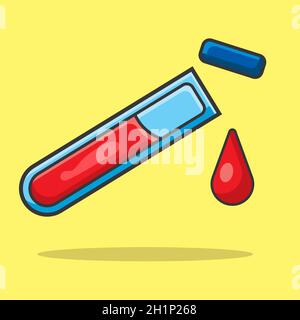 Blood test isolated cartoon vector illustration. Getting a test, nurse ...