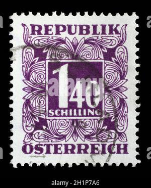 Postage stamps of the Austria. Stamp printed in the Austria. Stamp ...