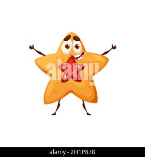 mascot cookie character cartoon vector illustration Stock Vector Image ...