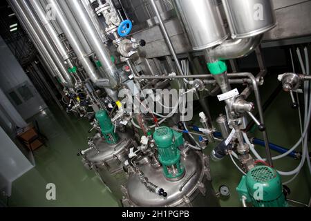 Drug production. Pharmaceutical factory. Biotechnology and drug ...