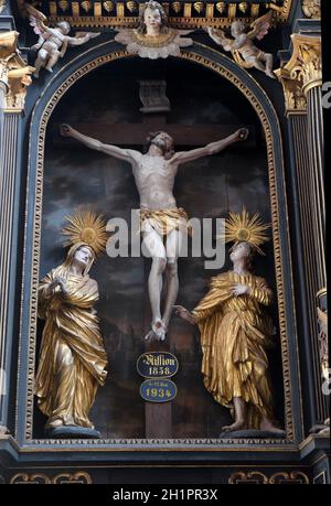 Altar of the Holy Cross in Cistercian Abbey of Bronnbach in ...