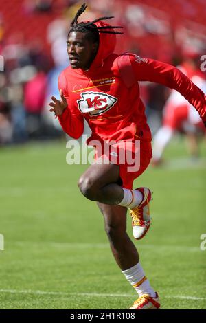 Kansas City Chiefs defensive back Nohl Williams celebrates following an ...