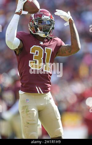 Washington Football Team safety Kamren Curl (31) on defense during an ...