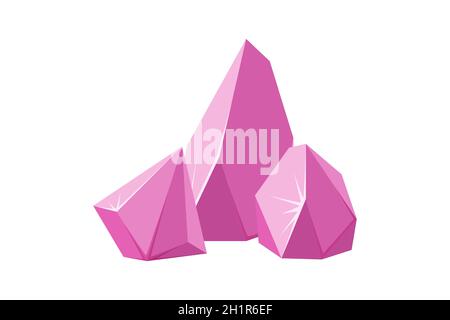 Crystals broken into pieces. Smashed ruby crystals. Broken gemstones or ...