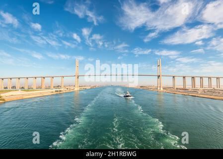 The Suez Canal Bridge, Egypt. Also known as the Shohada 25 January ...
