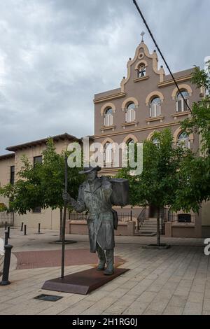 Spain, Astorga: Medieval Statue of St. James as Pilgrim in the Bishop´s ...