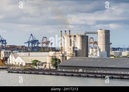 Port Louis, Mauritius - December 12, 2015: View of the Bulk Sugar ...