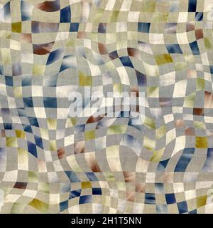 Seamless abstract wavy distorted check pattern for print Stock Photo ...