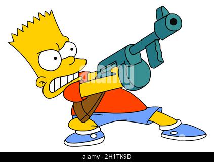 Bart The Simpsons illustration cartoon Stock Photo - Alamy