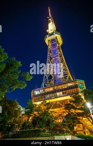 Nagoya TV Tower and sunset. Shooting Location: Aichi Prefecture, Nagoya ...