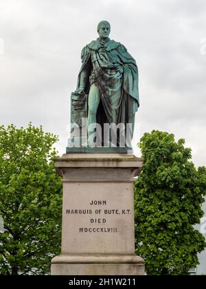 Statue of 2nd Marquis (marquess) of Bute, John Crichton Stuart, K.T ...