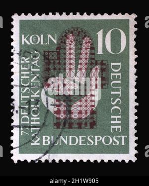 Germany Postage Stamp - Cologne Cathedral Stock Photo - Alamy