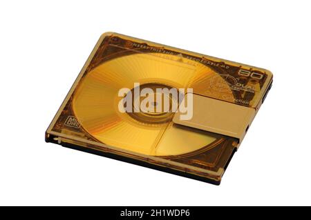 Compact rewritable Mini Disc- MD for digital recording released in the ...