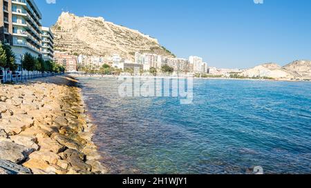 ALICANTE, SPAIN - DECEMBER 30, 2018: Cityscape of the Mediterranean ...