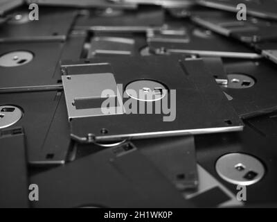 many magnetic diskettes for personal computer data storage Stock Photo ...
