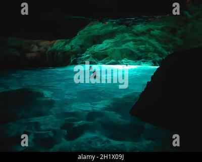 the green cavo of marina di andrano, in puglia Stock Photo - Alamy