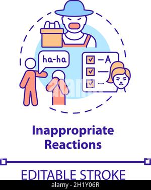 Inappropriate reactions concept icon Stock Vector Image & Art - Alamy