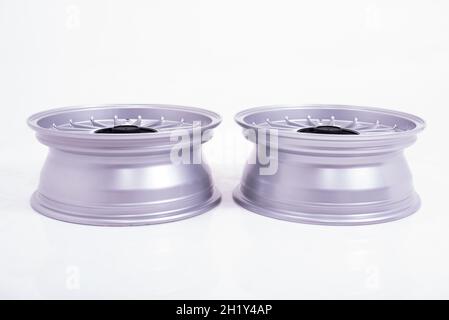 BMW Alpina 15'' silver classic alloy wheel Stock Photo - Alamy
