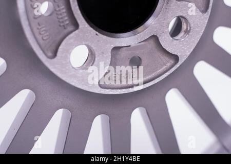 BMW Alpina silver classic alloy wheel,close up,selective focus Stock ...