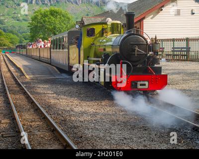 Northern Rock Train on the Laal Ratty Line part of the Ravenglass and ...
