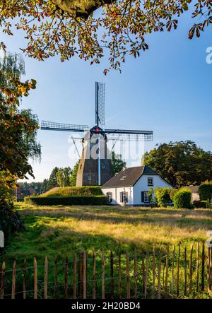 Traditional dutch windmill De Keetmolen in the city of Ede, Province of ...