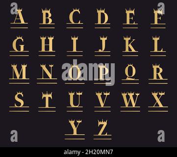 Alphabet Split Monograms, Split Letter Monogram, Alphabet Frame Font ...