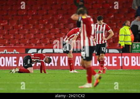 Sheffield United players despair as Millwall score a goal to make it 1 ...