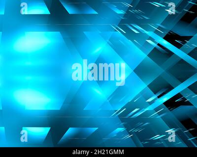 Computer 3D illustration of an abstract glowing background in the form ...