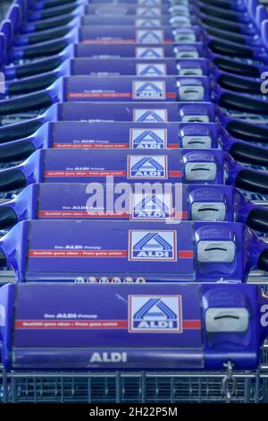 Aldi Logo, Wilmersdorf, Berlin, Germany, Europe Stock Photo - Alamy