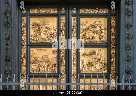 Adam, Eve, Cain, Abel, Noah, Abraham, Isaac; Door of Paradise Florence ...