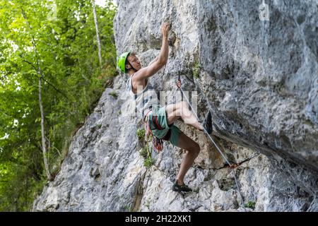 Climbing area Zellerwand, lead climbing, sport climbing, Schleching ...