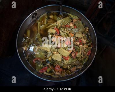 Bitter gourd and pickle mustard with pork spare rib soup. Chinese style ...