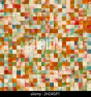 Seamless square tile faux wall mosaic pattern for surface design and ...