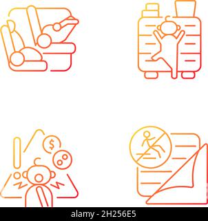 Accidents prevention linear icons set Stock Vector Image & Art - Alamy