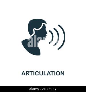 Articulation icon. Monochrome sign from cognitive skills collection ...