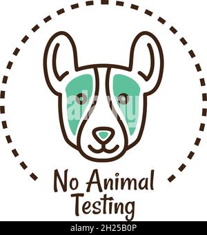 no animal testing sticker. no animal testing sign on transparent ...