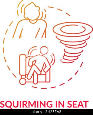 Squirming in seat concept icon Stock Vector Image & Art - Alamy