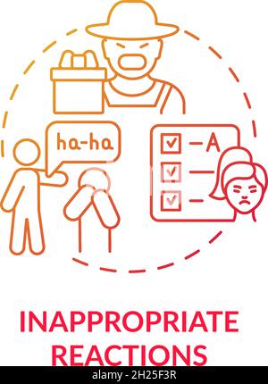 Inappropriate reactions concept icon Stock Vector Image & Art - Alamy