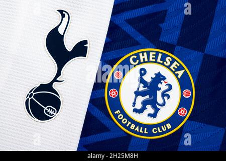 Close up of Spurs & Chelsea club crest Stock Photo - Alamy