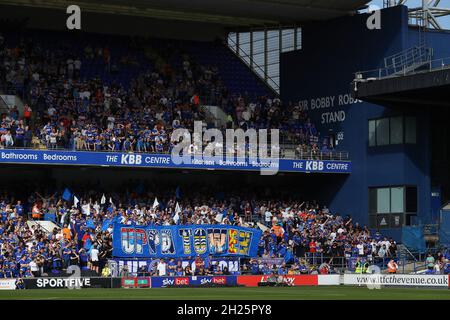 Uppa Towen banner is seen in the Sir Bobby Robson Stand - Ipswich Town ...