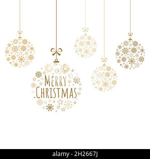 hanging snow flakes for christmas time with greetings Stock Vector ...
