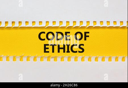 Code of ethics symbol. Concept words Code of ethics on wooden blocks on ...