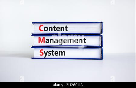 CMS content management system symbol. Concept words CMS content ...