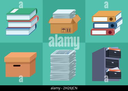 six paperwork icons Stock Vector Image & Art - Alamy